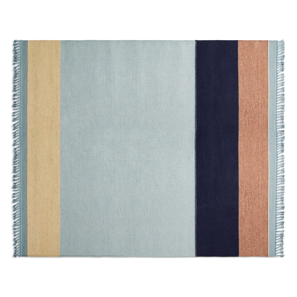 blue dot border rug